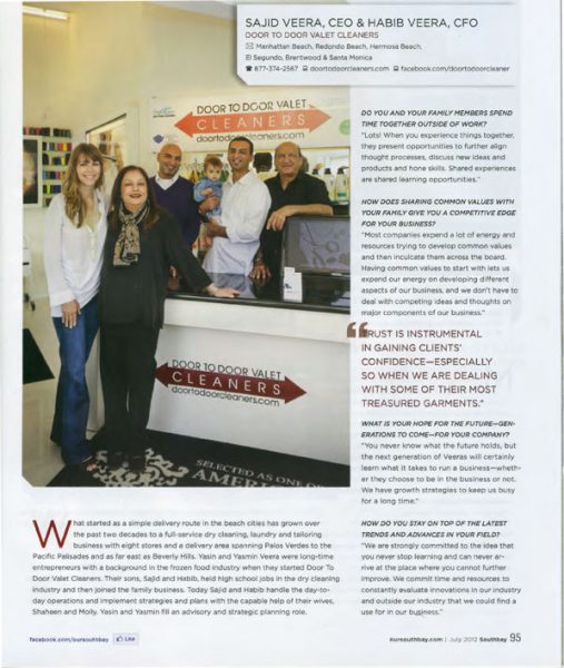 South Bay Magazine - Door To Door Cleaners